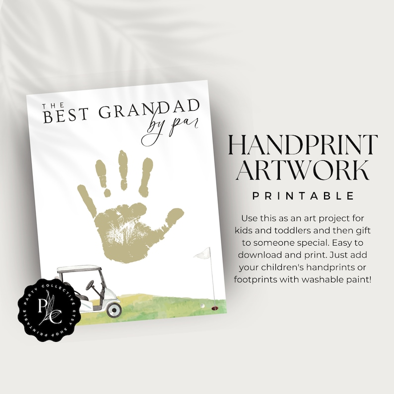 Father's Day Handprint Art Craft Gift for Grandad From Grandkids ...