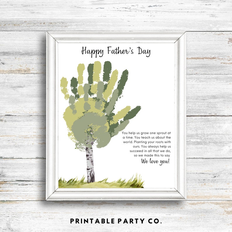 Grandpa Handprint Art Father's Day Handprint Art Craft - Etsy