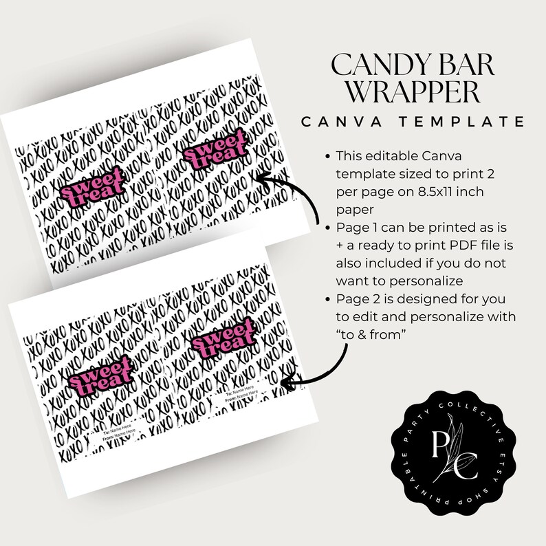 Valentine's Day Candy Bar Wrapper for Treat Bag, Teen Birthday Party ...