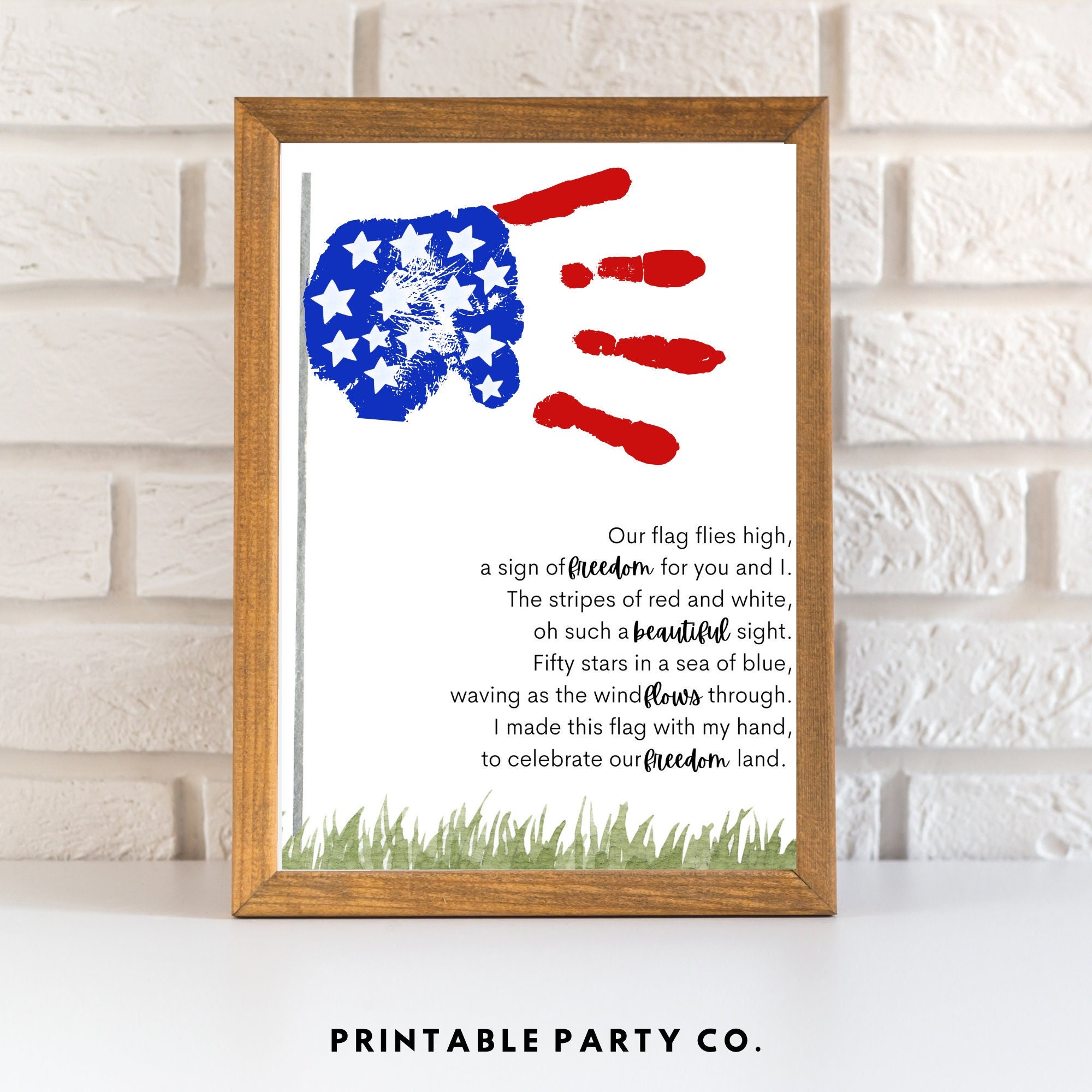 Independence Day Handprint Art Craft for Kids Toddlers Patriotic 4th of ...