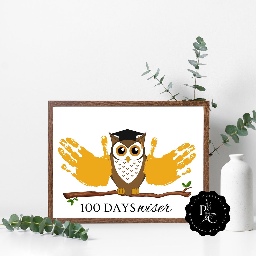 100 Days of School Handprint Craft, Celebrate 100th Day of Learning ...
