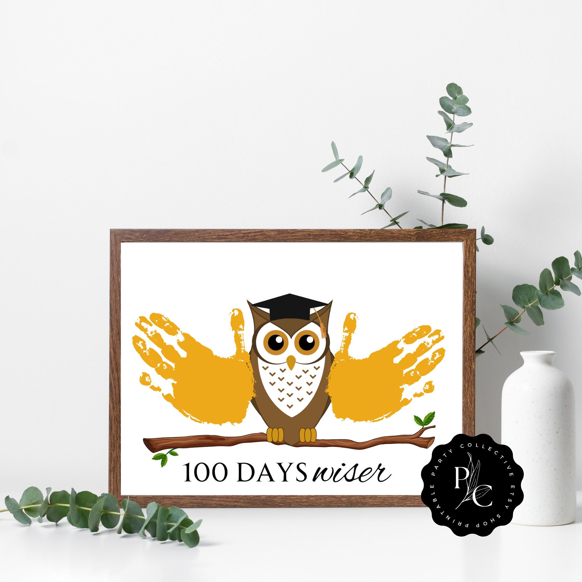 100 Days of School Handprint Craft, Celebrate 100th Day of Learning ...