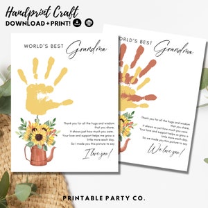 Grandparents Day Gift | Handprint Craft for Kids | Handprint Art ...