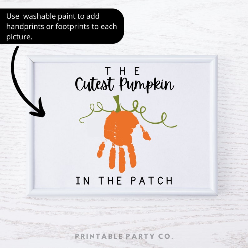 Pumpkin Handprint Crafts Bundle | Happy Autumn Handprint Art | Cutest ...