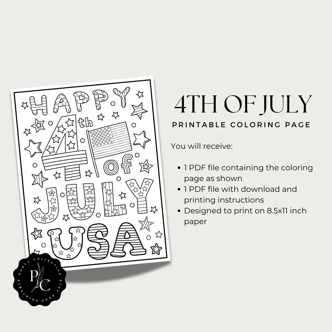 4th of July Coloring Pages Perfect Fourth of July Activity for Kids ...