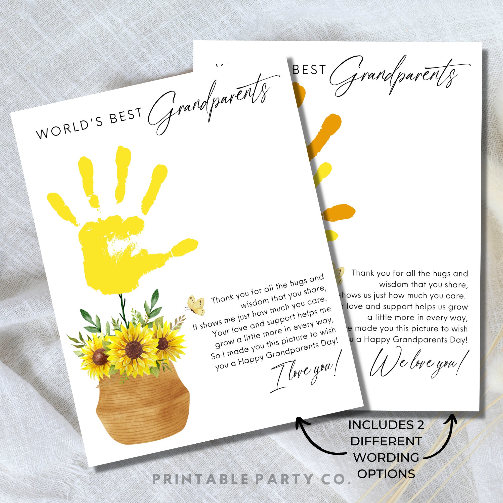 Handprint Craft for Grandparents Day Gift for Grandparents From ...