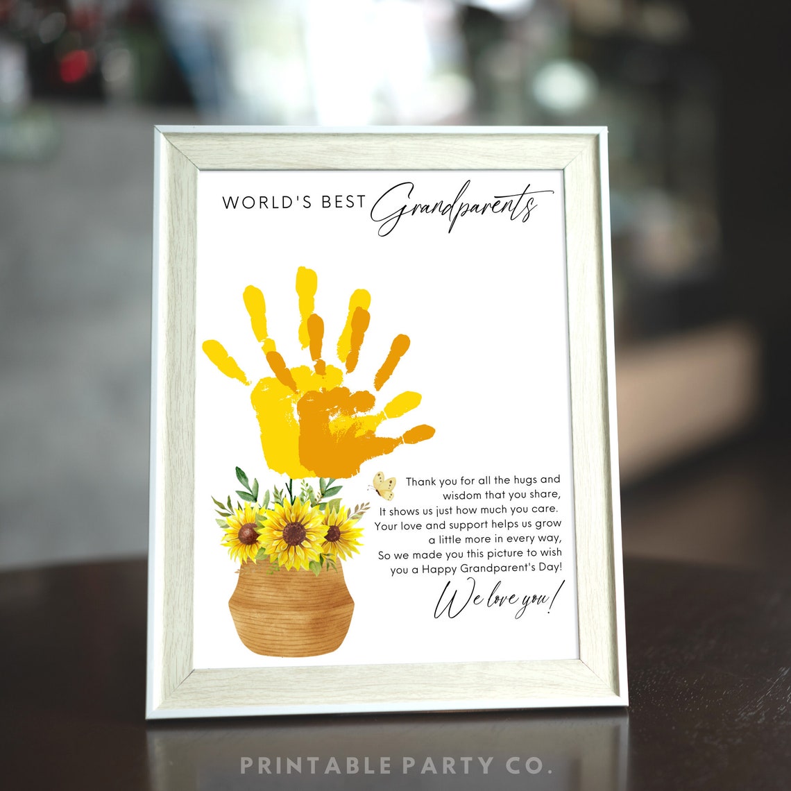 Handprint Craft for Grandparents Day Gift for Grandparents - Etsy