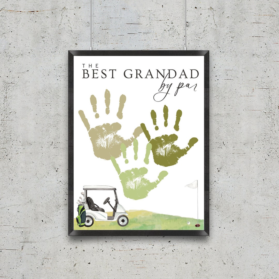 Father's Day Handprint Art Craft Gift for Grandad From Grandkids ...