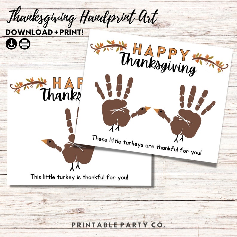 Thanksgiving Handprint Art | Turkey Handprint Craft for Kid | Thankful ...