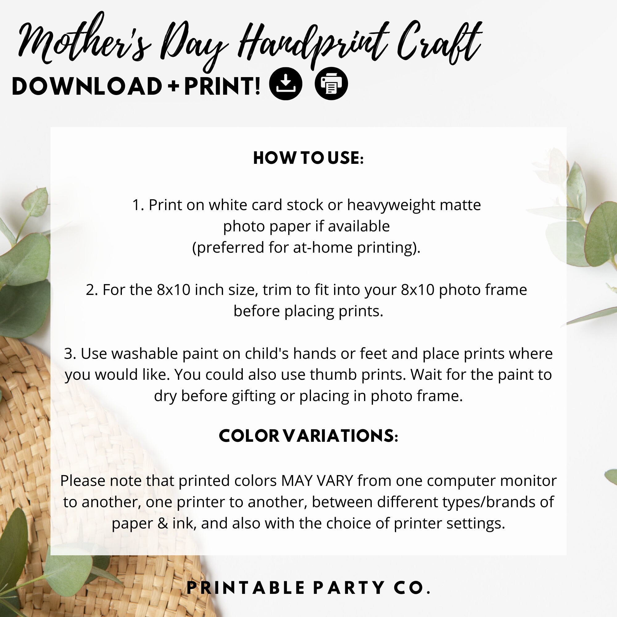 Grandma Handprint Art Sunflower Mother's Day Craft From - Etsy