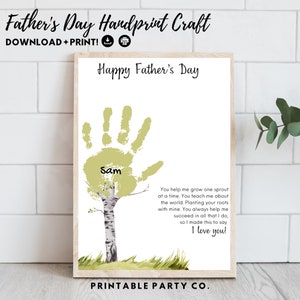 Grandpa Handprint Art | Father's Day Handprint Art Craft | Gift From ...