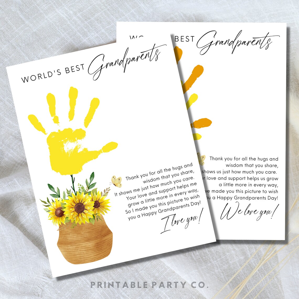 Grandparents Day Handprint Art Craft Gift for Grandparents - Etsy