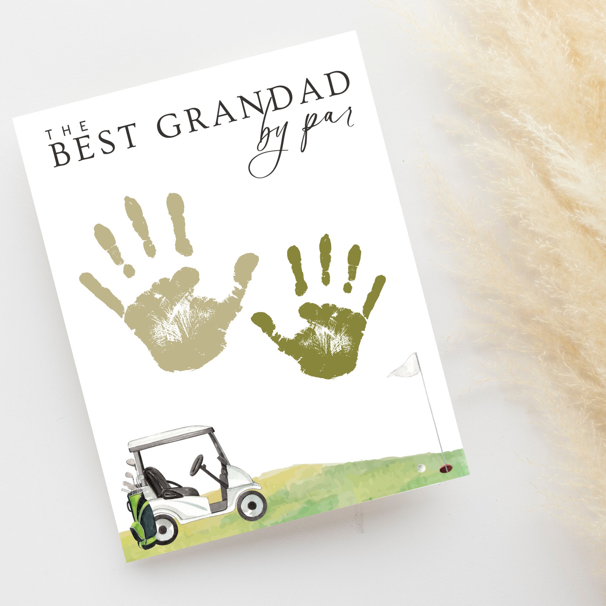 Grandad Father's Day Handprint Art Craft Gift From Grandkids Activities ...