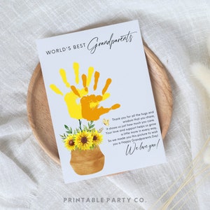 Grandparents Day Handprint Art Craft | Gift for Grandparents From ...