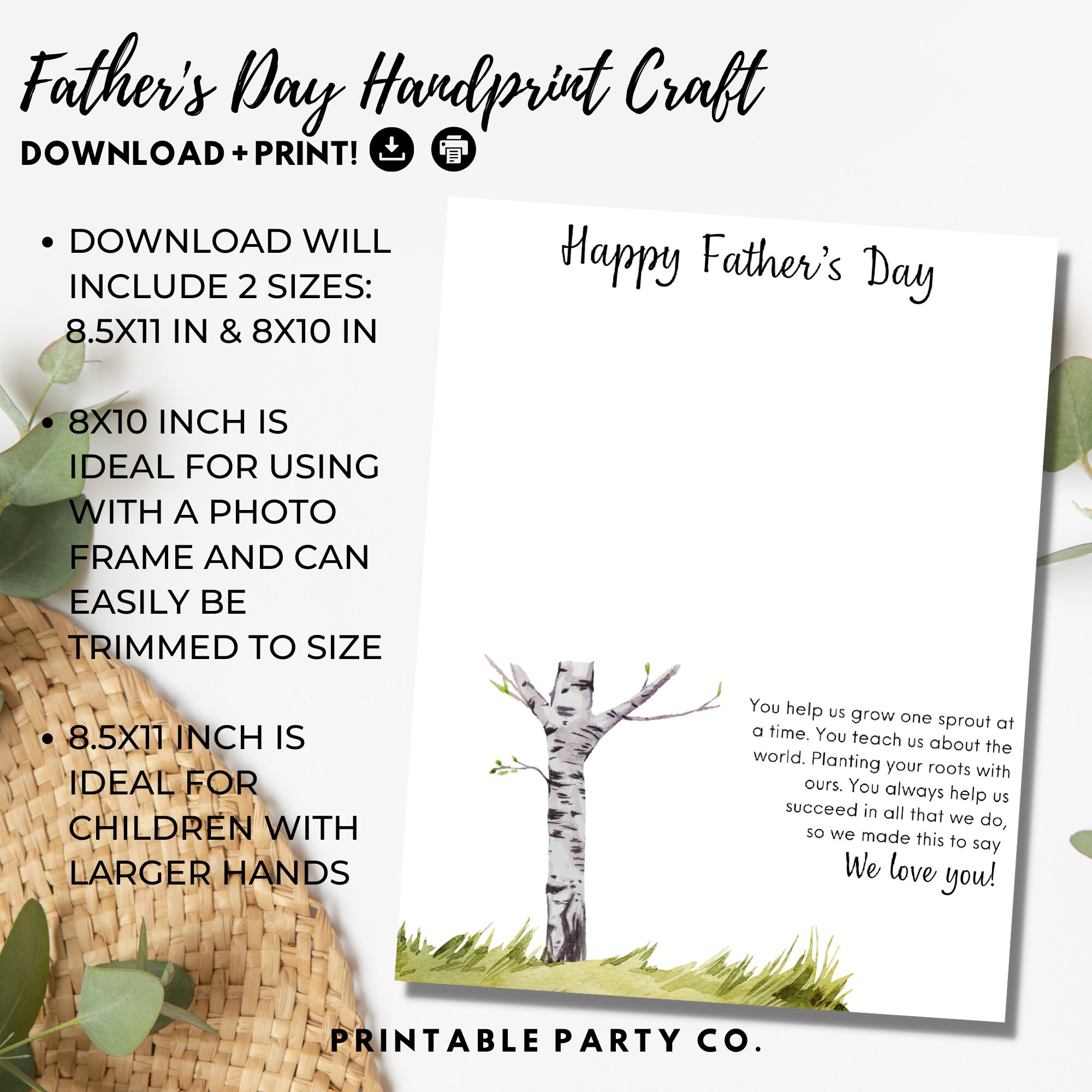 Grandpa Handprint Art | Father's Day Handprint Art Craft | Gift From ...