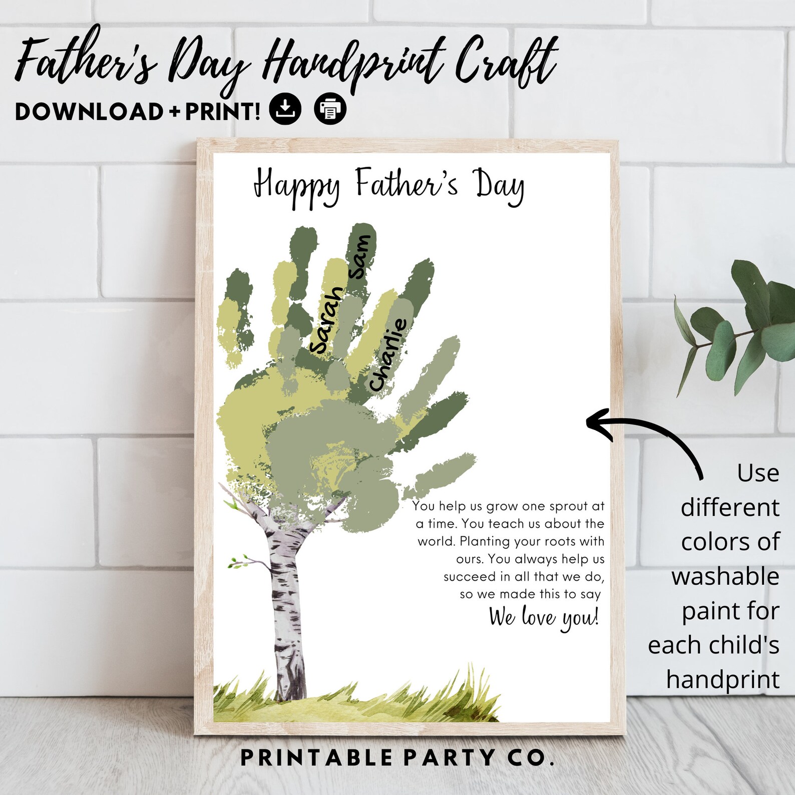 Grandpa Handprint Art Father's Day Handprint Art Craft - Etsy