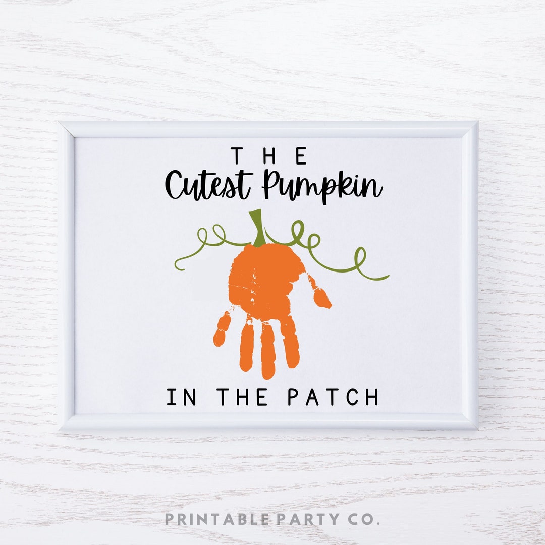 Fall Handprint Crafts Bundle Happy Autumn Handprint Art Cutest Pumpkin ...