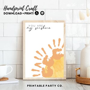 Handprint Sun Art Craft | You Are My Sunshine Keepsake Gift | Mother’s ...