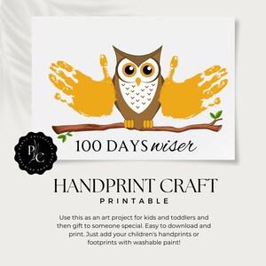 100 Days of School Handprint Craft, Celebrate 100th Day of Learning ...