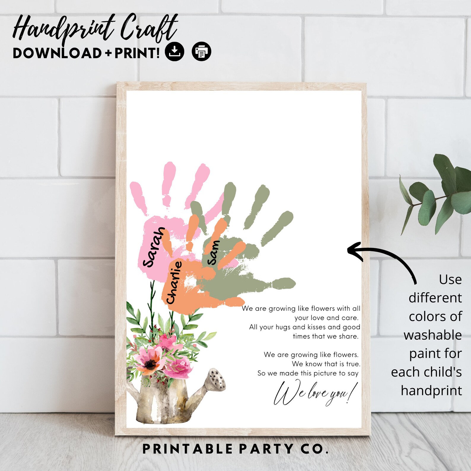 Handprint Craft for Kids Handprint Art Keepsake Birthday Gift Gift for ...