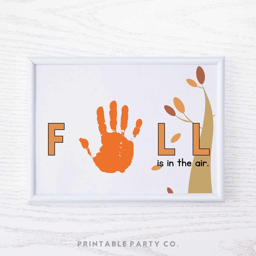 Fall Handprint Crafts Bundle | Footprint Printable Art | Daycare ...
