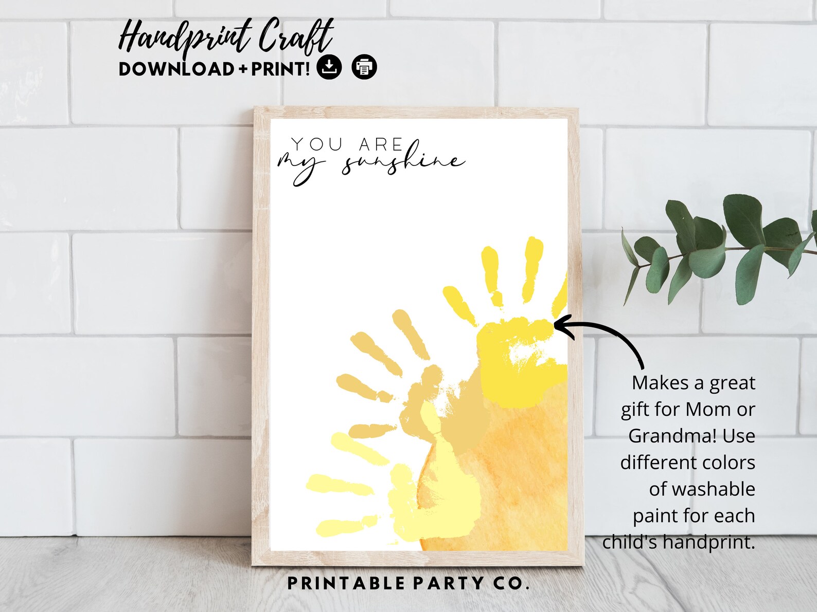 Handprint Sun Art Craft You Are My Sunshine Keepsake Gift - Etsy