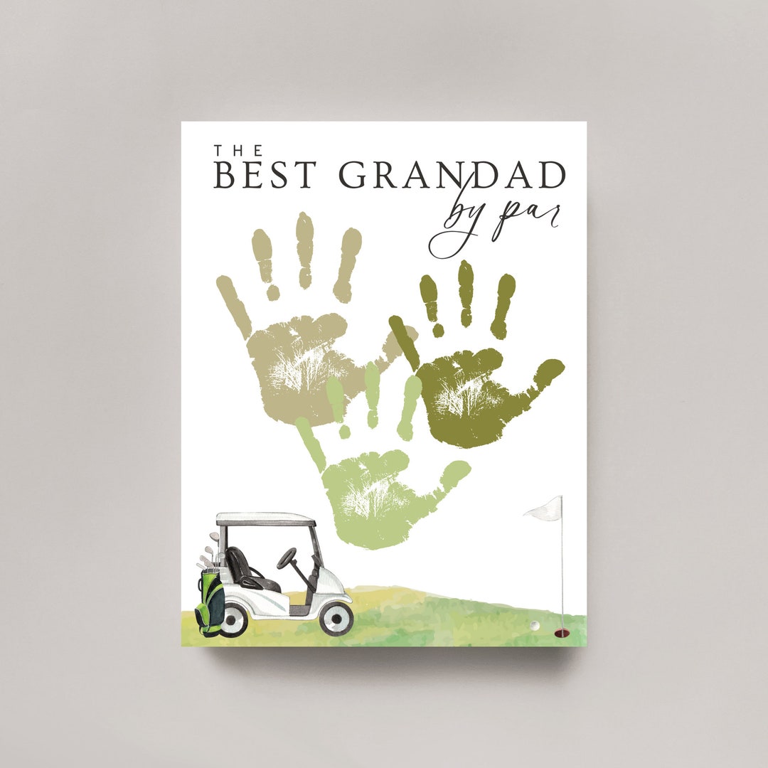 Grandad Father's Day Handprint Art Craft Gift From Grandkids ...