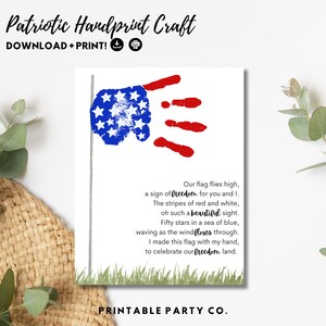 Independence Day Handprint Art Craft for Kids Toddlers | Patriotic 4th ...