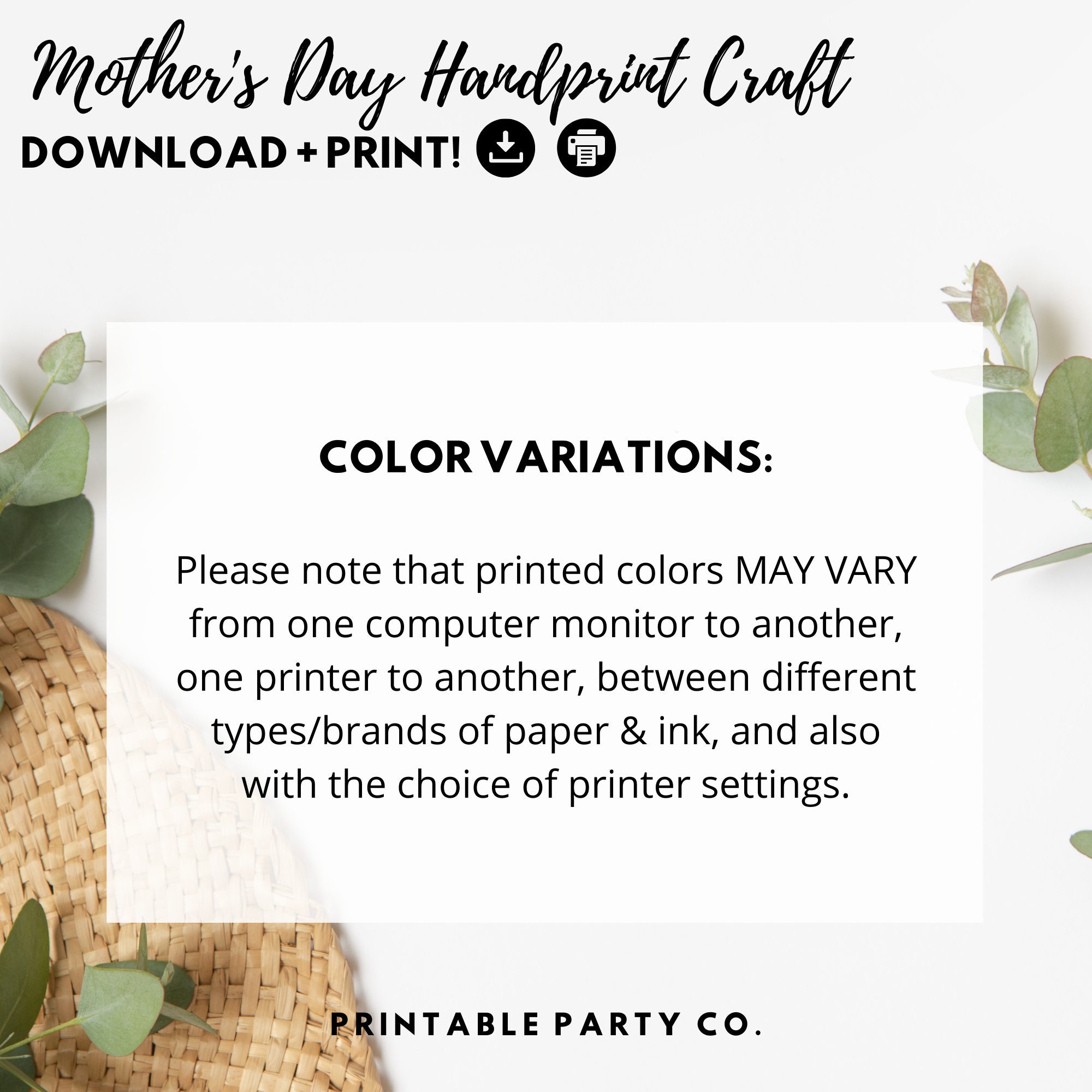 Mothers Day Handprint Craft Growing Like a Flower Mothers - Etsy