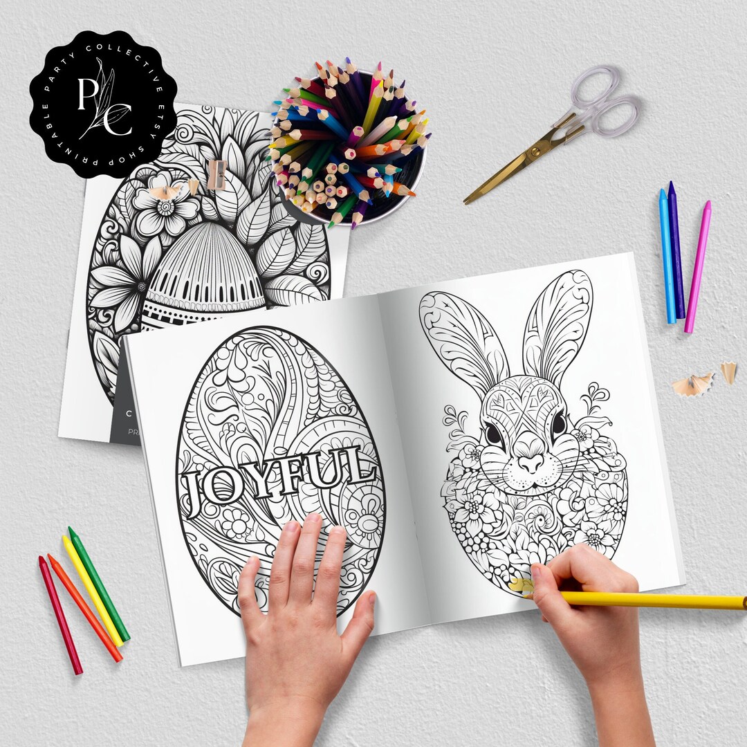 Easter Egg Coloring Book Gift, Mandala Egg Easter Bunny Coloring Pages ...