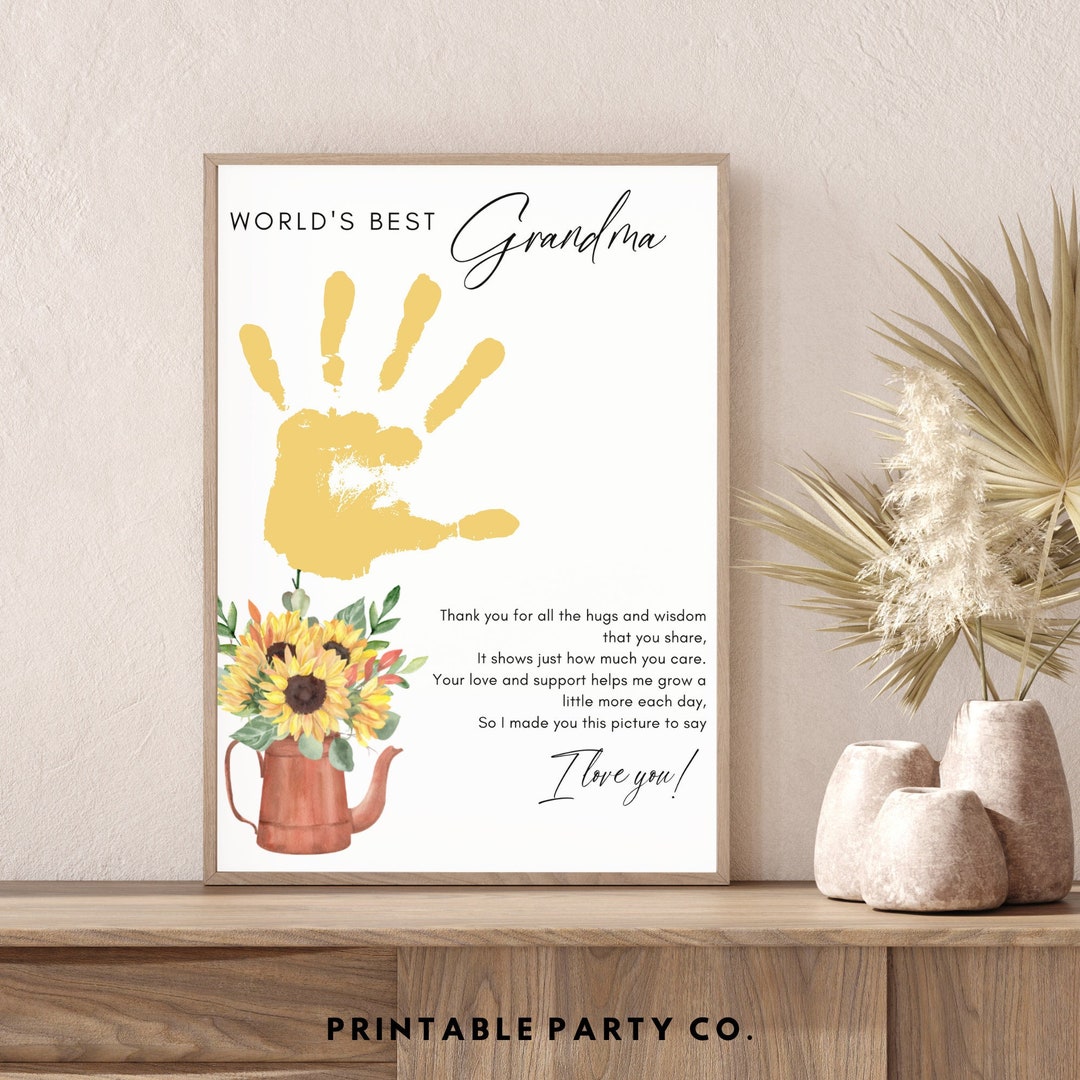 Grandparents Day Gift | Handprint Craft for Kids | Handprint Art ...