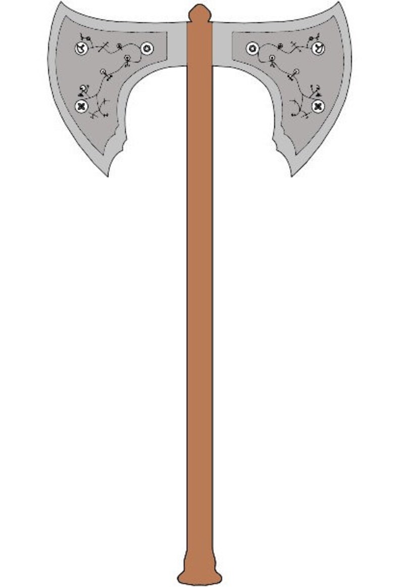 Double Blade Axe DXF, SVG, PDF File - Etsy Australia
