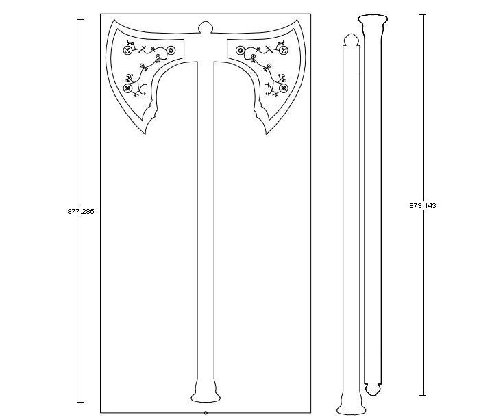 Double Blade Axe DXF, SVG, PDF File - Etsy