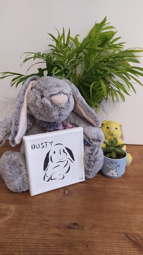 Plantilla / dibujo de Rabbit Canvas / Conejito / Retrato de mascota ...