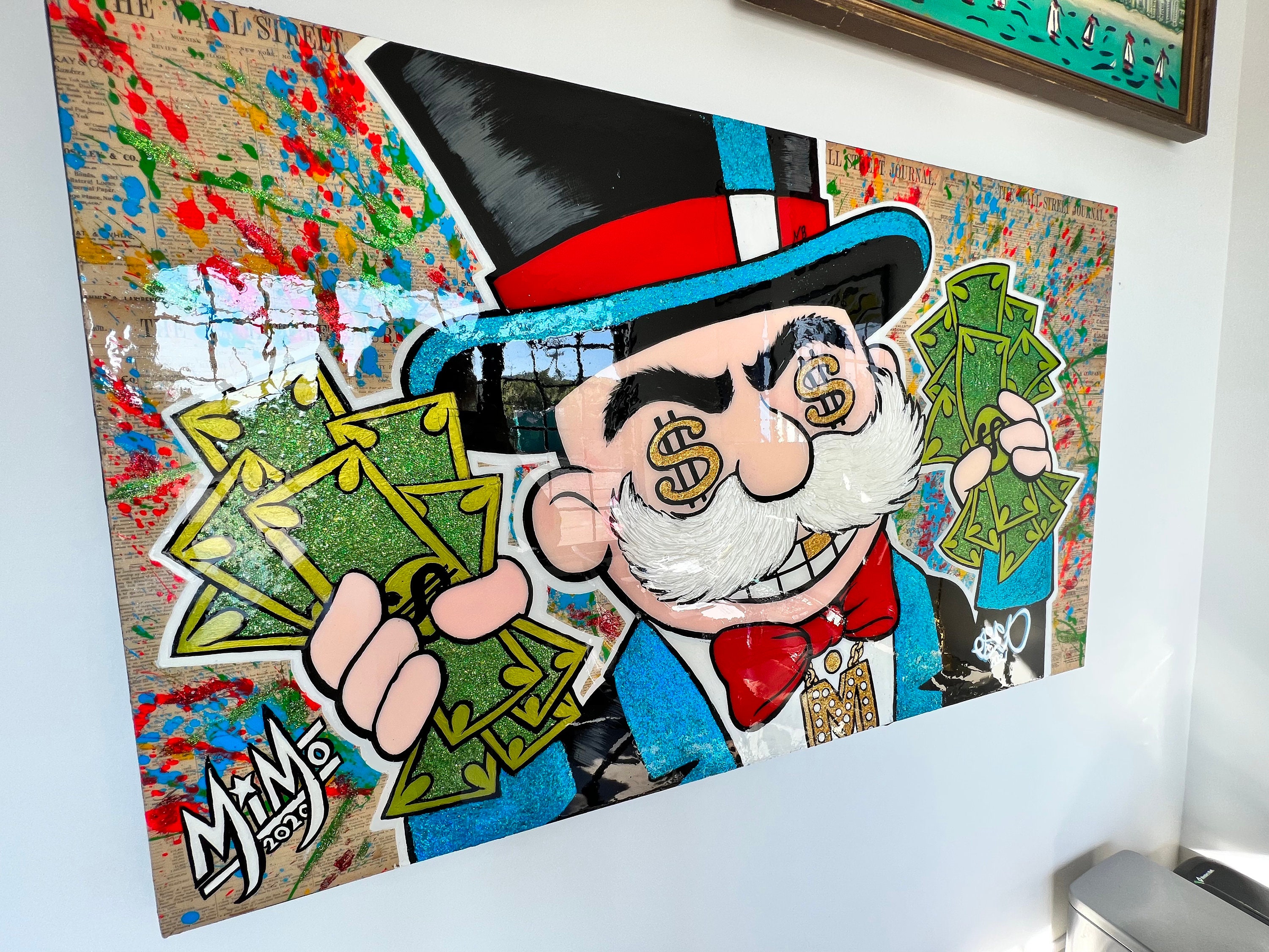 Original Pop Art; “greedy Monopoly”; Canvas Painting - 36 X 60 - Etsy