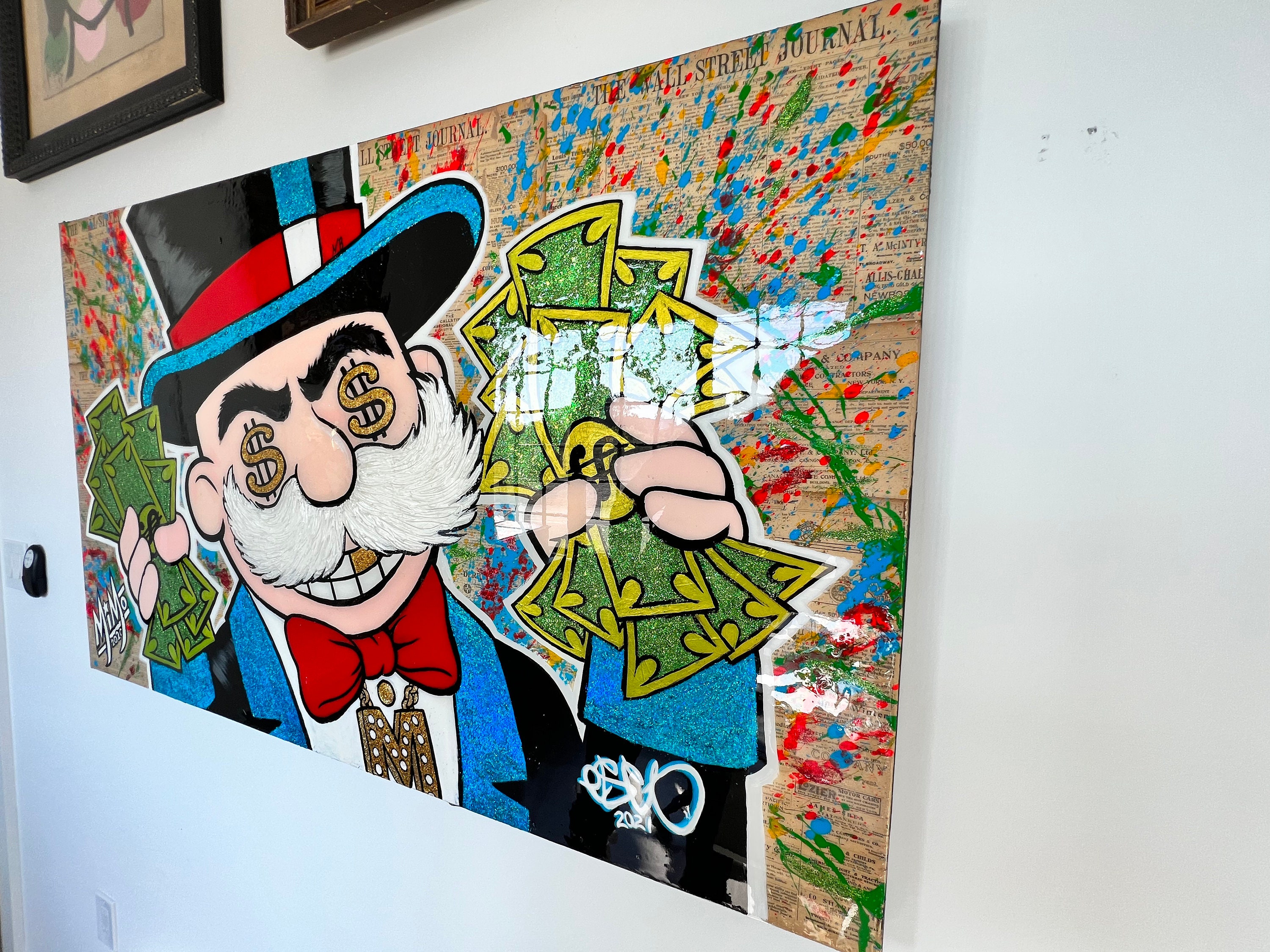 Original Pop Art; “greedy Monopoly”; Canvas Painting - 36 X 60 - Etsy