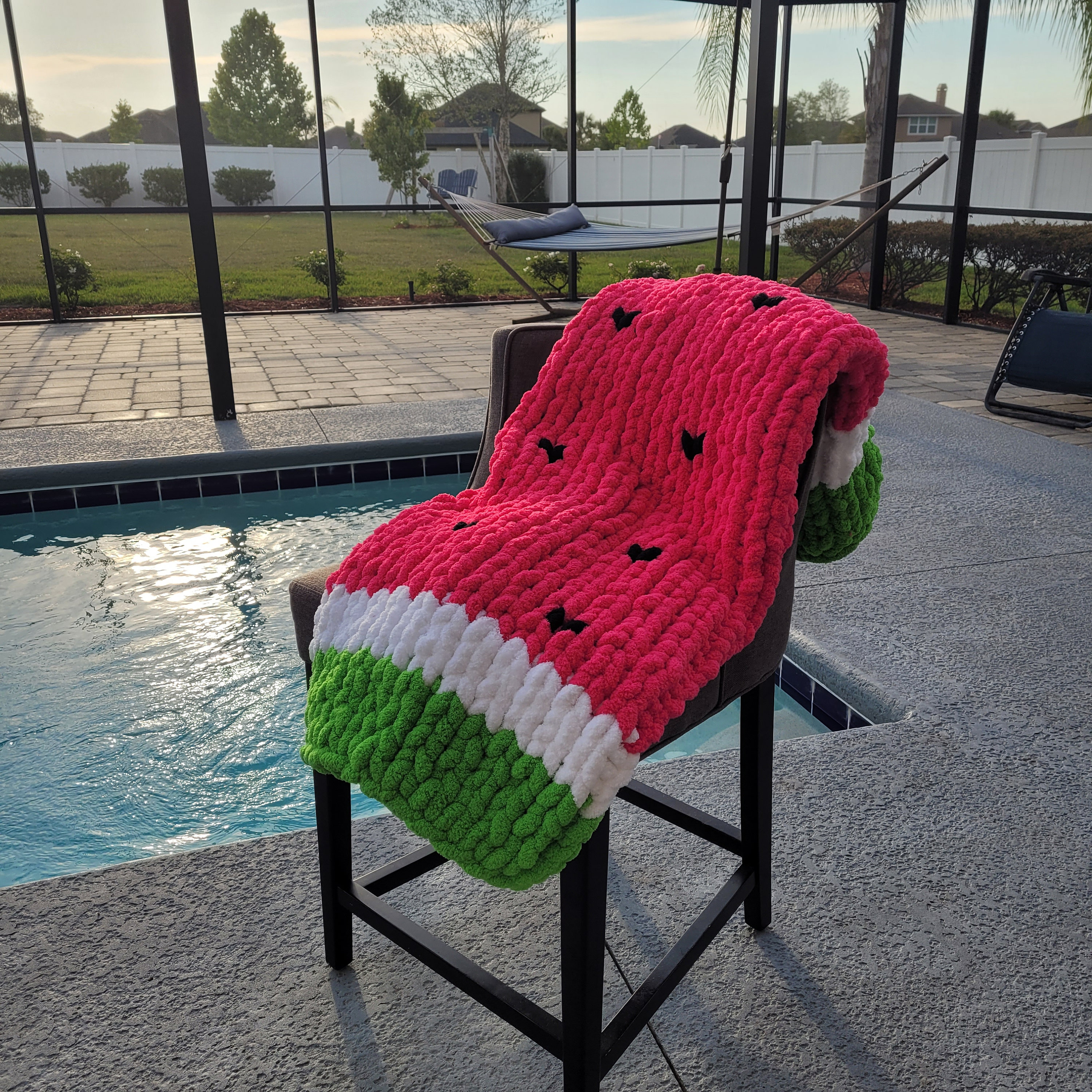 Watermelon Hand Knit Blanket - Etsy