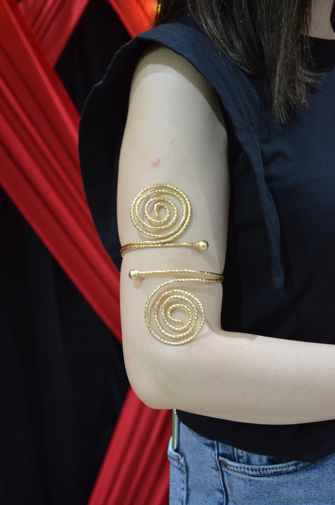 Upper Arm Cuff Minimalist Arm Cuff, Forearm Cuff, Calf Cuff Choose Your ...