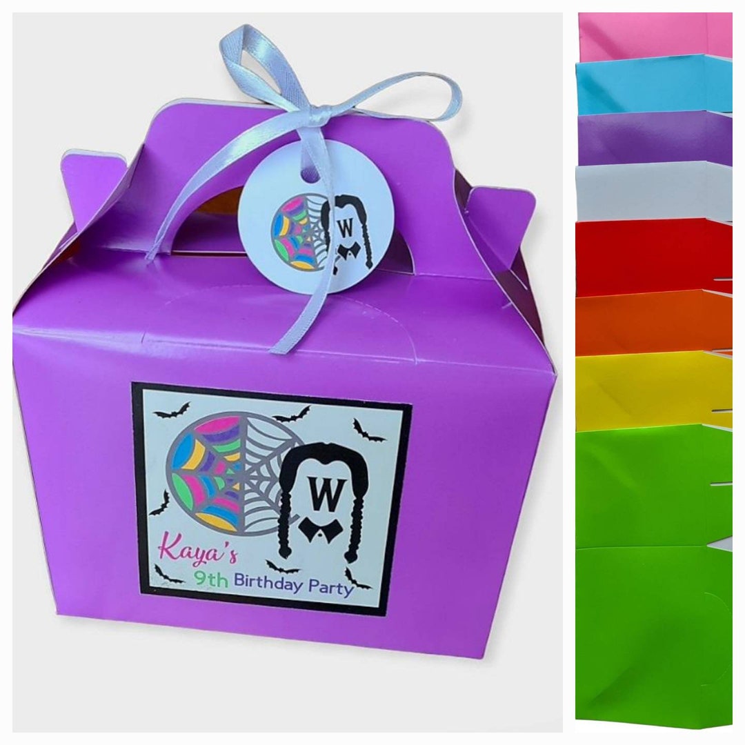 Personalised Wednesday Party Box, Birthday Celebration Party Gift Favor ...