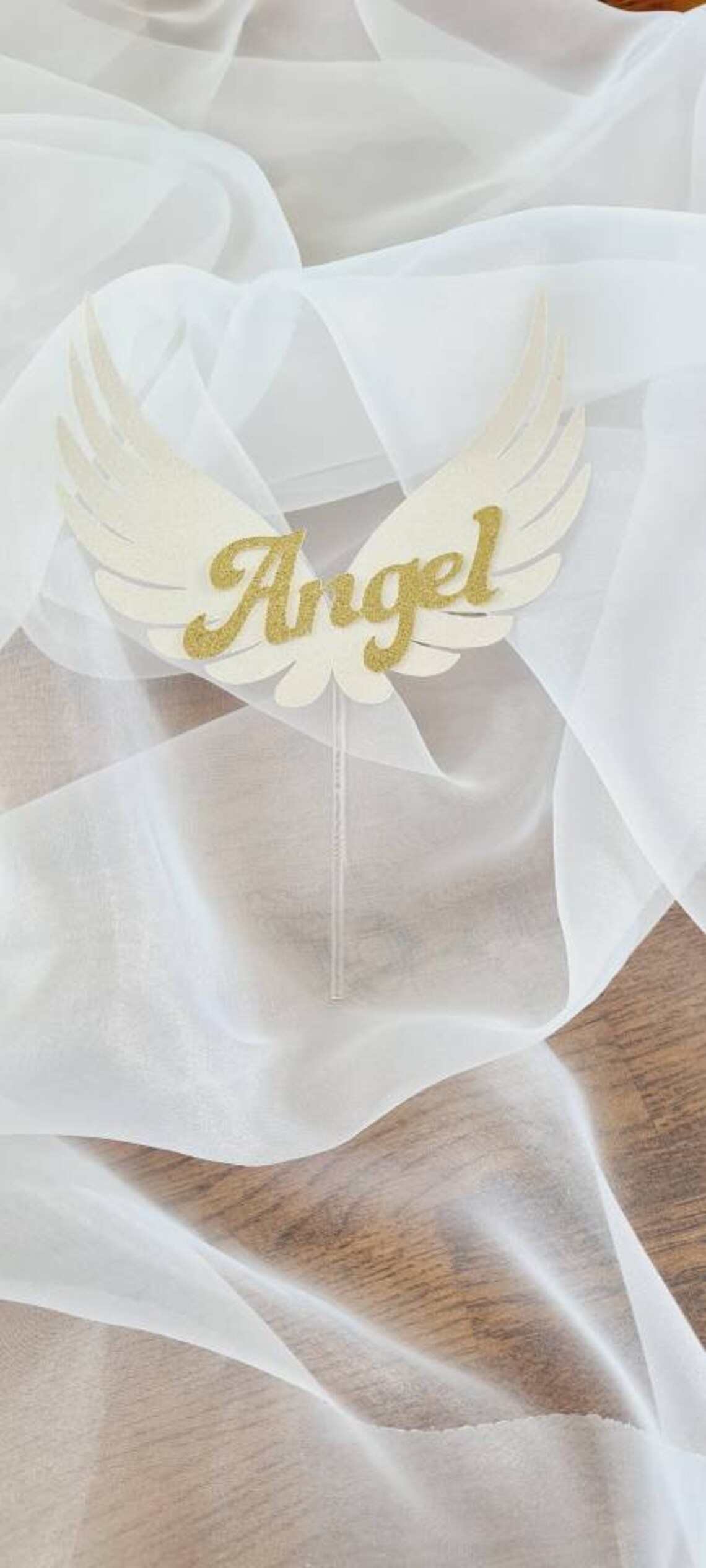 Angel Wings Cake Topper Personalised Cake Topper First - Etsy