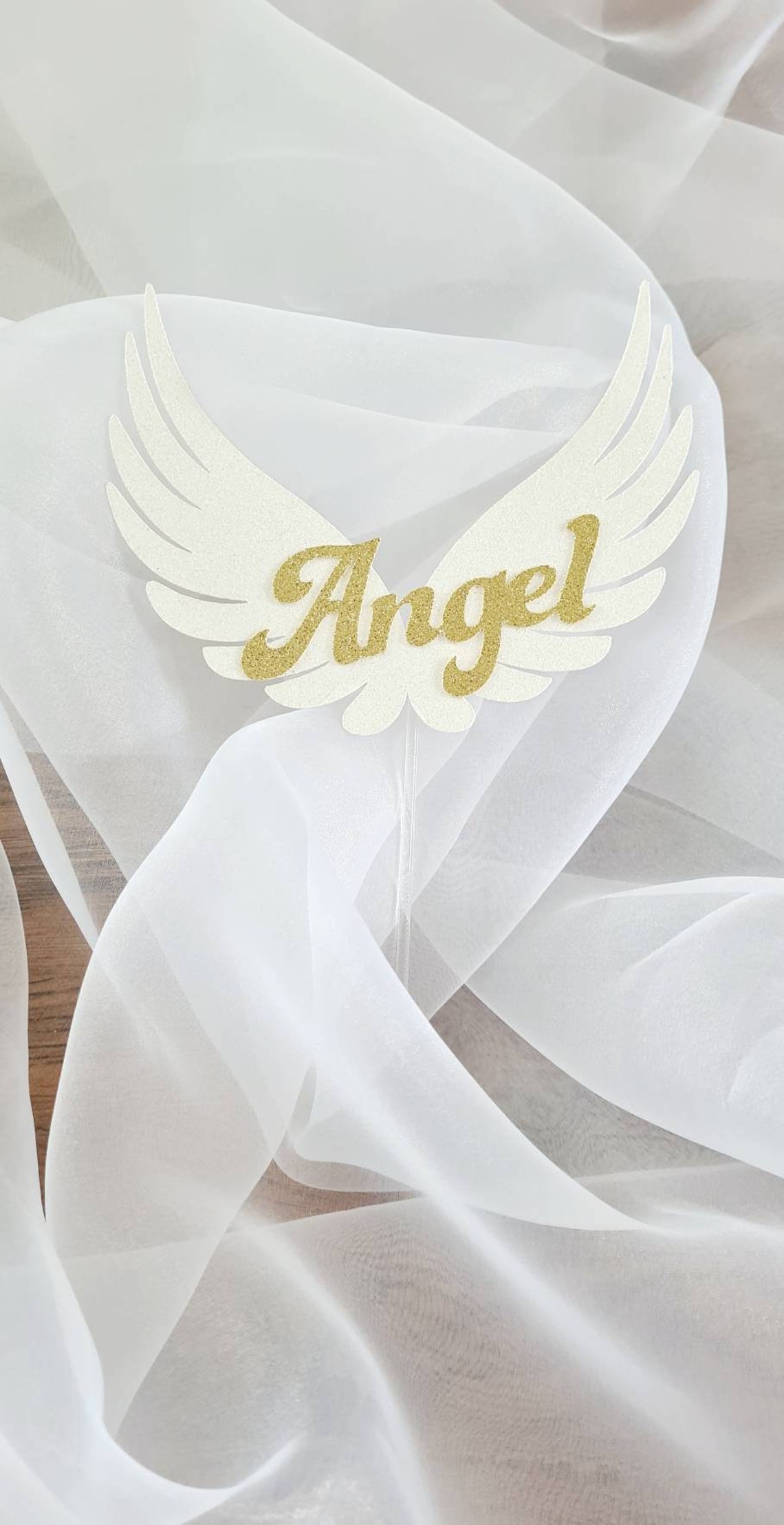Angel Wings Cake Topper Personalised Cake Topper First - Etsy UK