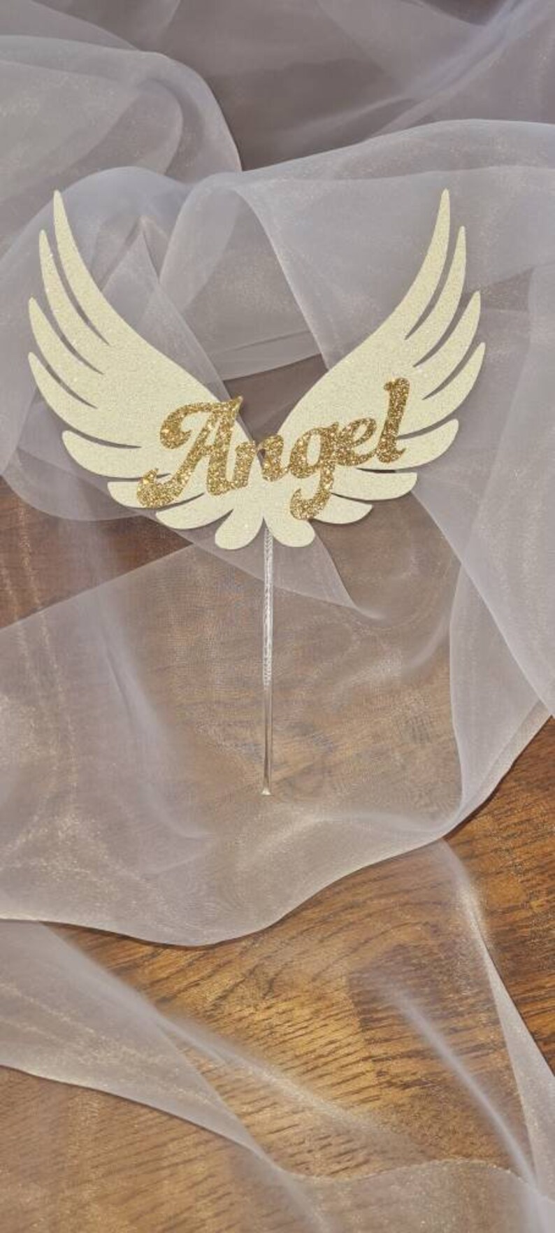 Angel Wings Cake Topper Personalised Cake Topper First - Etsy UK