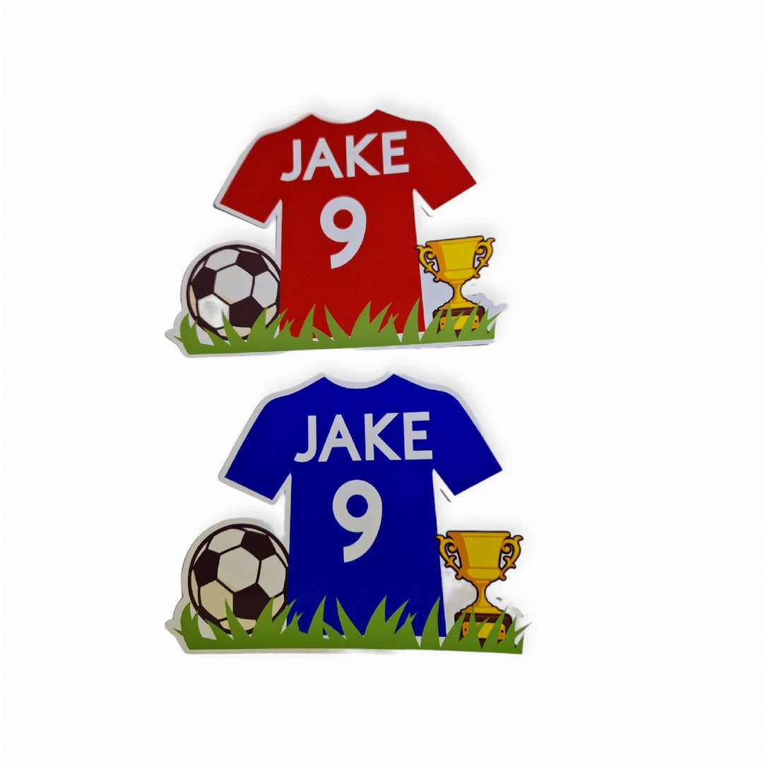Personalised Football Shirt Cake Topper, Sports Supporter, Personalised ...