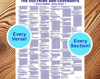 Come Follow Me Doctrine & Covenants Reading Tracker | Come Follow Me 2025 | LDS Study | Book of ...