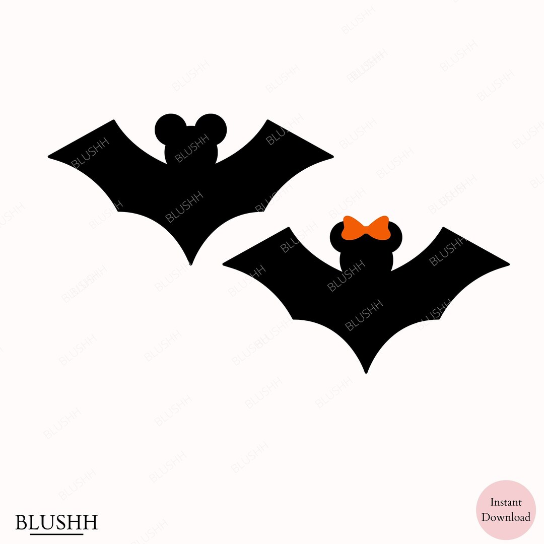 Mouse Bat Couple Halloween Svg Halloween Shirt Mug Png Mouse Etsy
