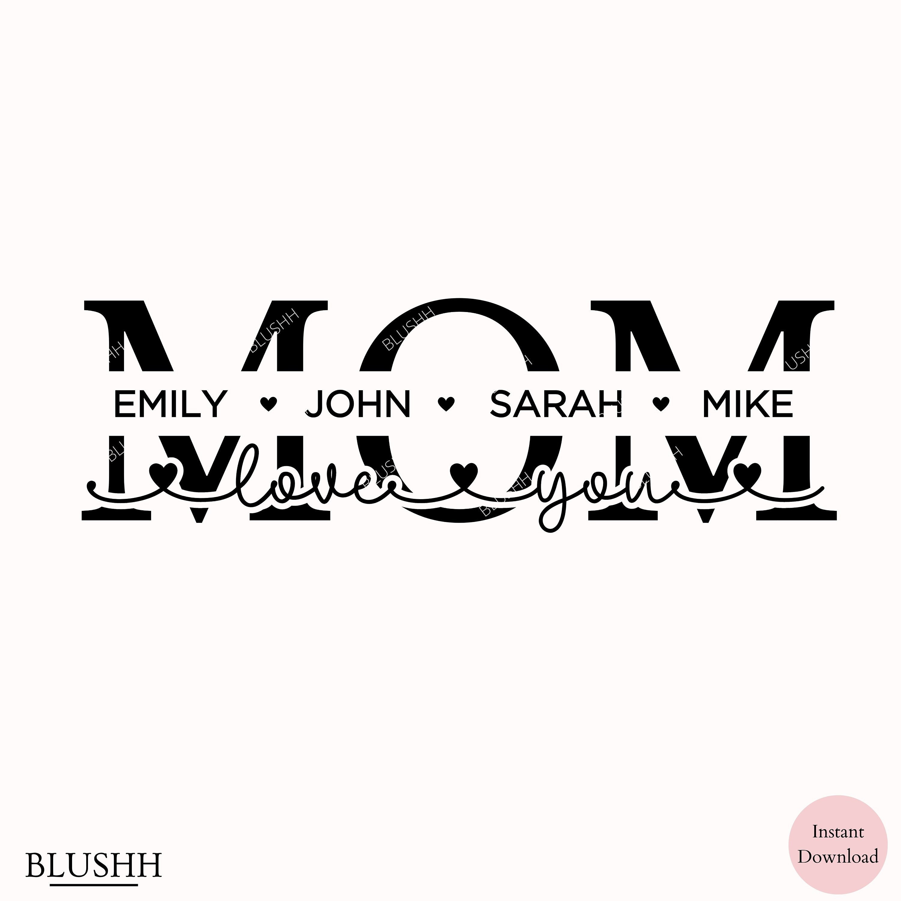 Mom Split Name Frame Png, Mom Life Png Mom Png,blessed Mama Png, Mom ...