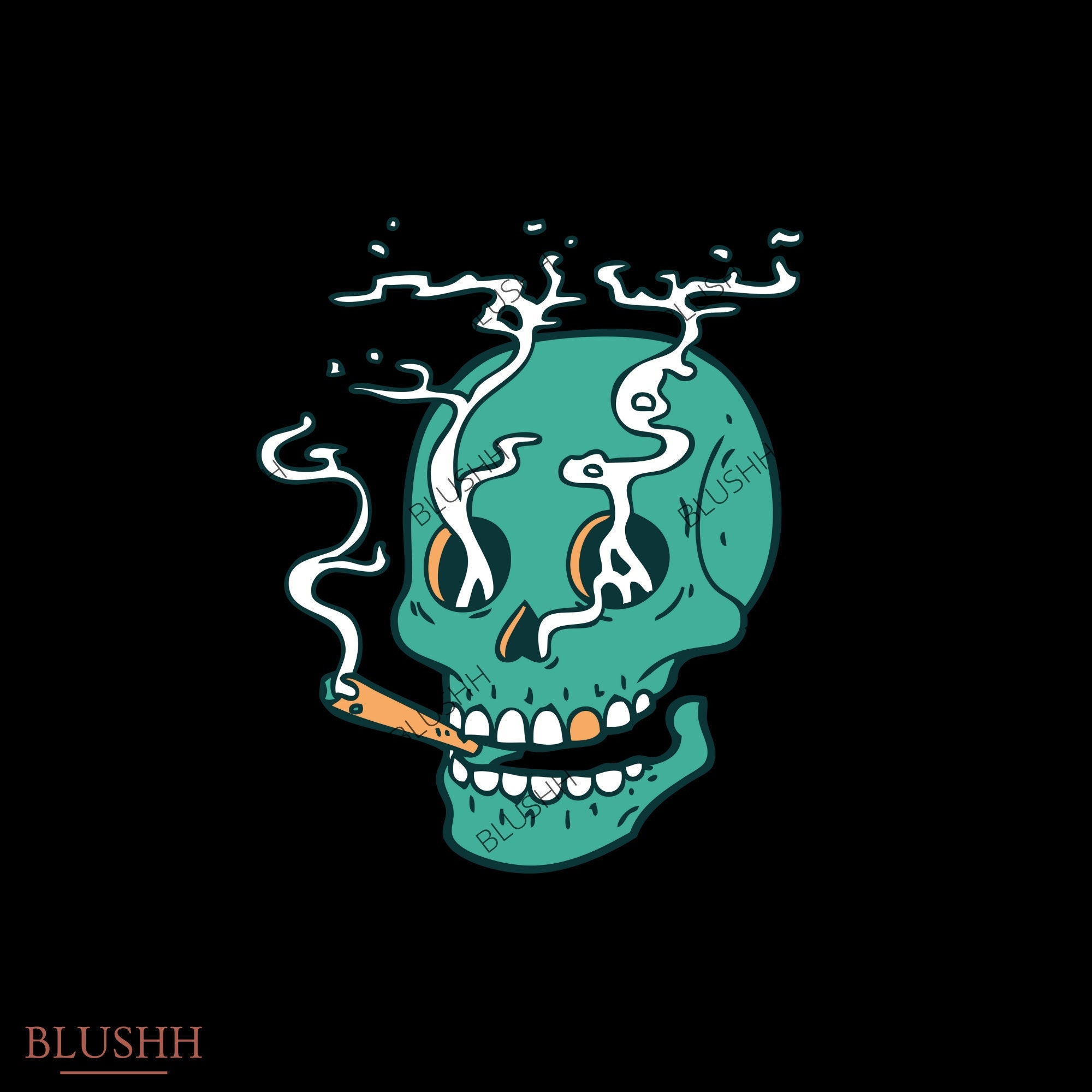 Trippy Skull Png, Svg, Cut File, Groovy Retro Skull Design, Halloween ...