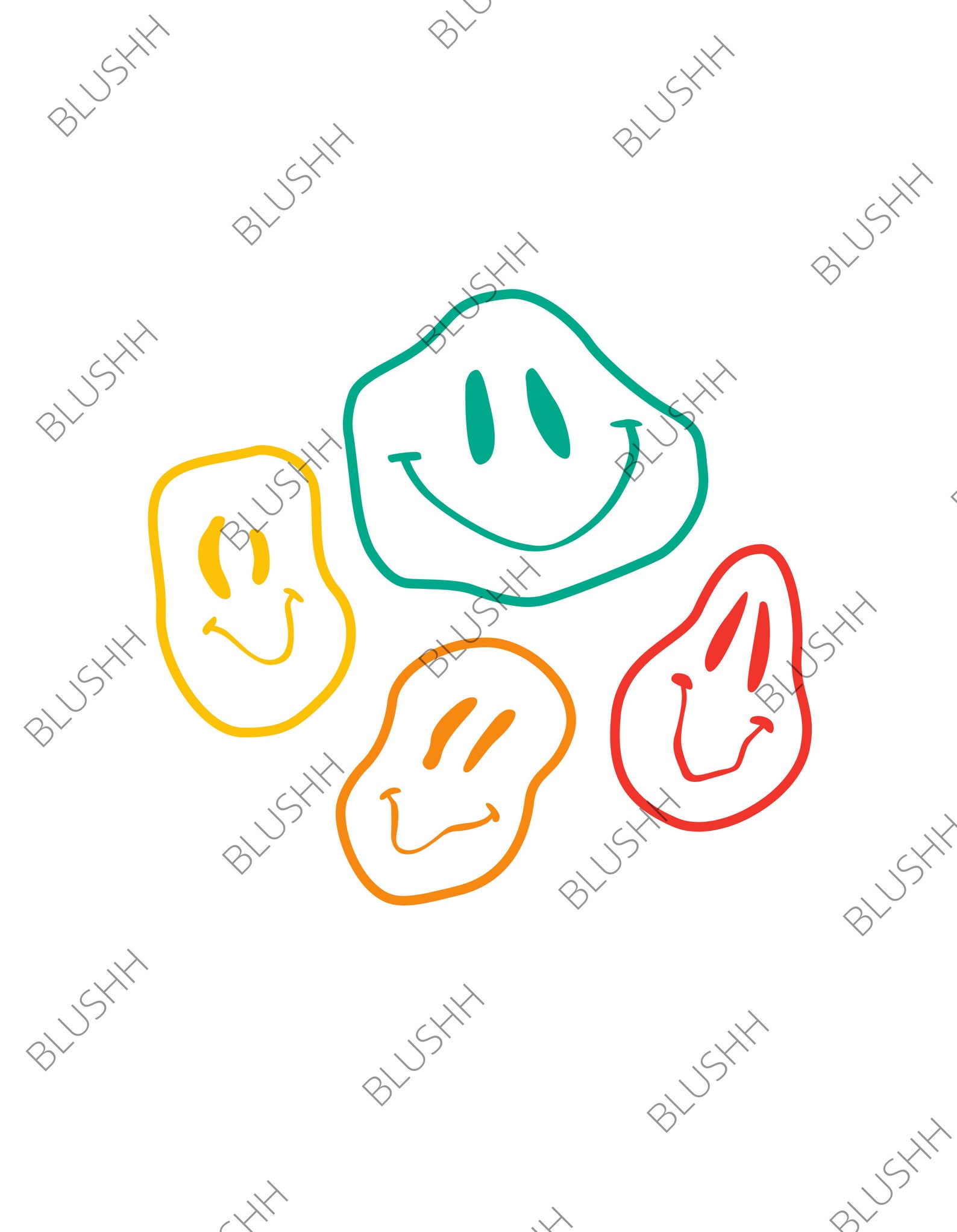 Melting Smiley Face SVG Dripping Smile SVG Shirts Women - Etsy