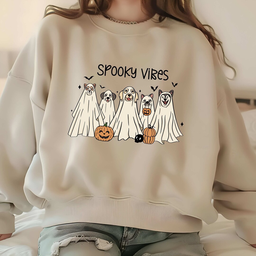 Spooky Vibes Png, Spooky Season Png, Cute Ghost Png, Ghost Vibes Png ...