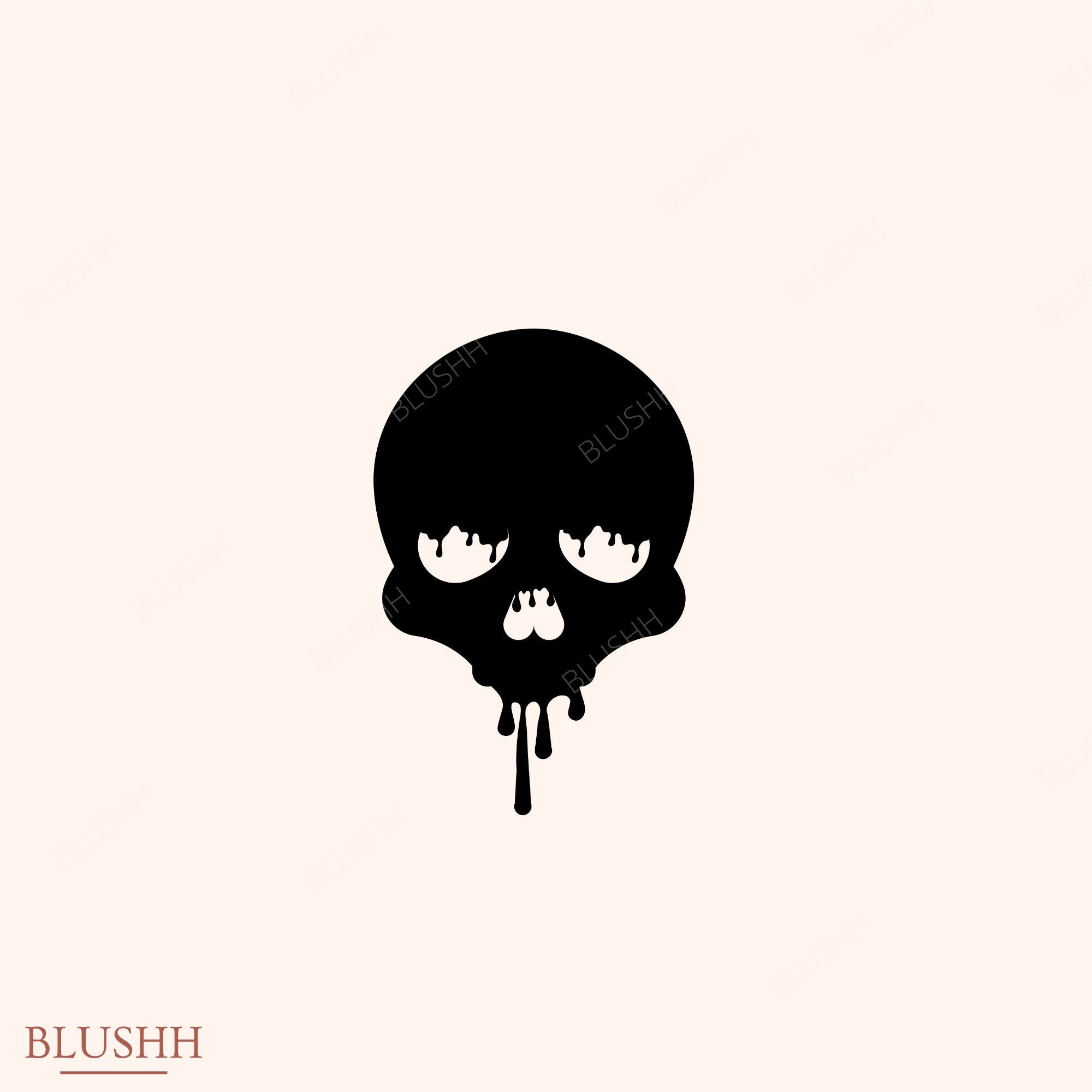 Dripping Skull SVG Melting Skull SVG Png Spooky Skull SVG Files for ...